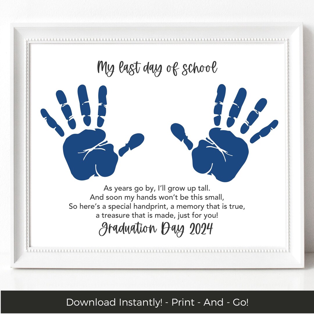2024 Graduation Last Day of School Handprint Craft, End of School Year ...
