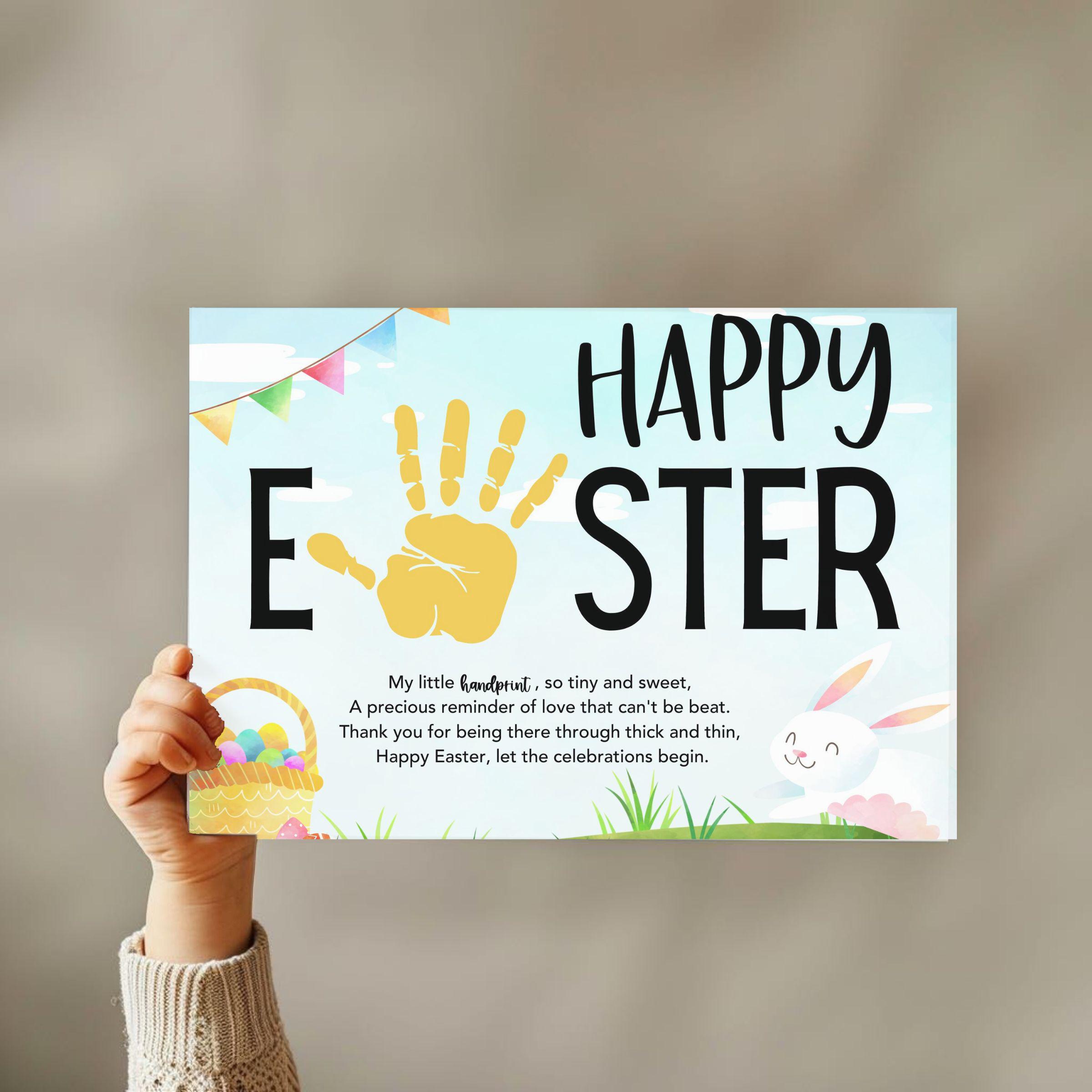 Easter Handprint Craft for Kids Easter Printable Handprint Art, Toddler ...