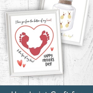 Unique Mothers Day Gift Fingerprint Art Template, Kids Thumbprint Art ...