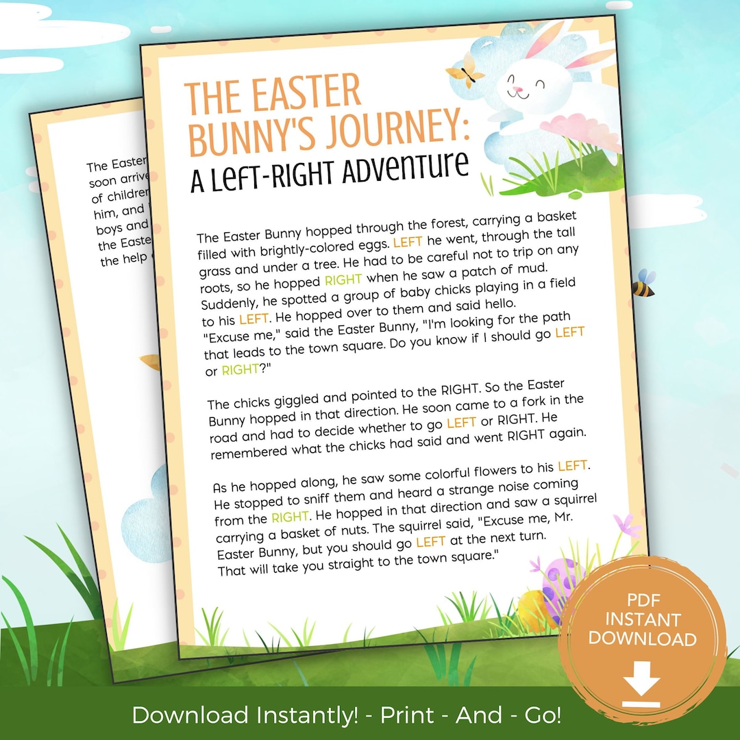 Easter Left Right Game, Printable Pass the Gift Game, Easter Gift ...