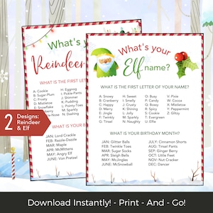 What's Your Christmas Name Game Christmas Game for Kids and Adult ...