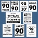 Printable 90th Birthday Sign, Born in 1934 Birthday Poster, 90th ...