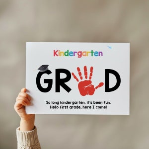 Kindergarten Graduation Handprint Art, Kinder End of School Year ...