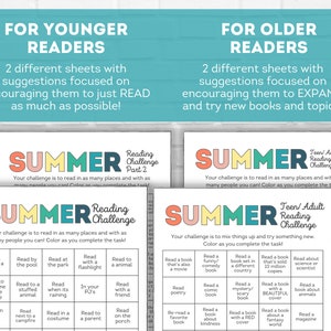 Summer Reading Challenge Printable, Teen, Adult or Kids Reading Journal ...