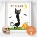 Cat Halloween Handprint Craft, DIY Craft for Kids Art, Halloween ...
