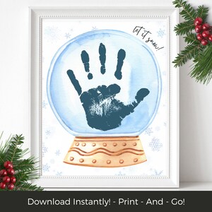 Snow Globe Handprint Christmas Craft DIY , Baby's First Christmas ...
