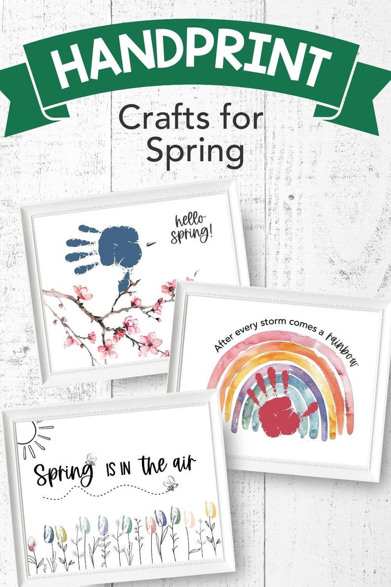 Colorful Rainbow Handprint Activity, Preschool or Toddler Handprint Art ...