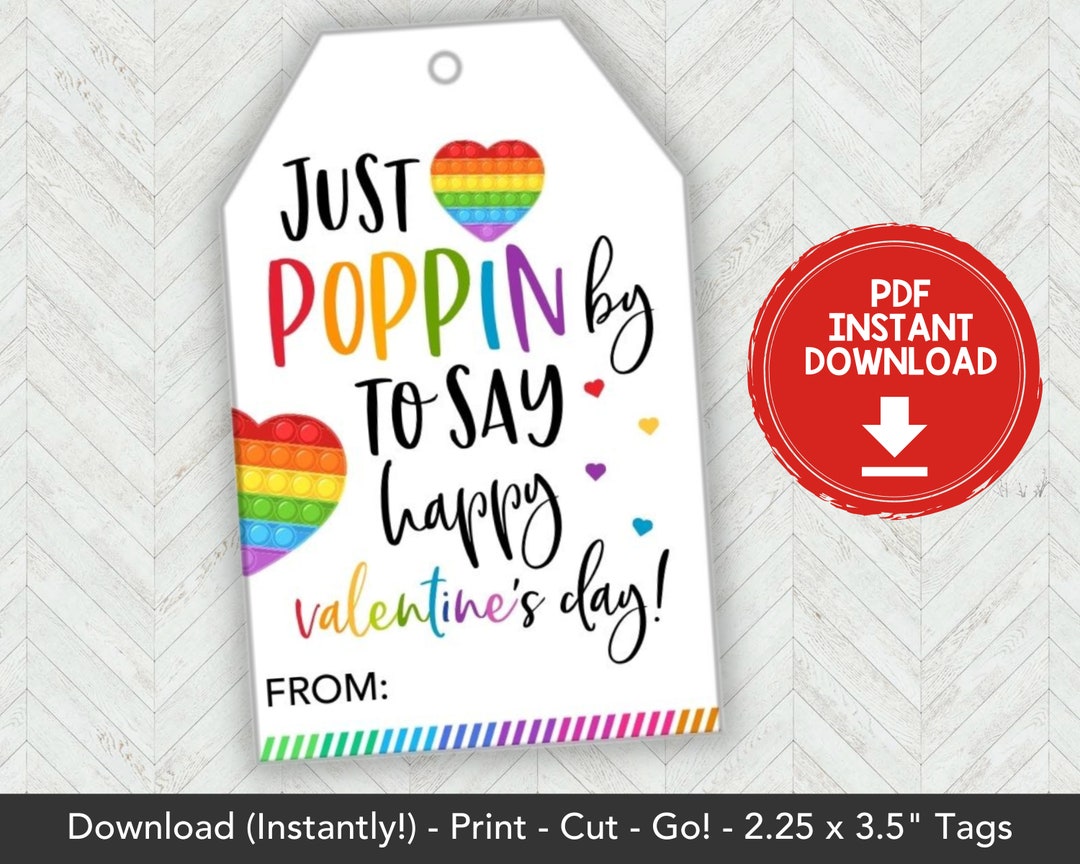 Printable Pop It Valentine Cards Valentine Pop It Fidget Toy - Etsy