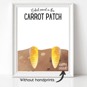 Carrot Patch Easter Craft, Easter Handprint Kids Craft, Baby's First ...