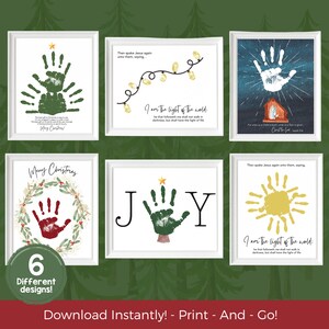 Christmas Handprint Craft Bundle, Handprint Art Christmas Crafts for ...