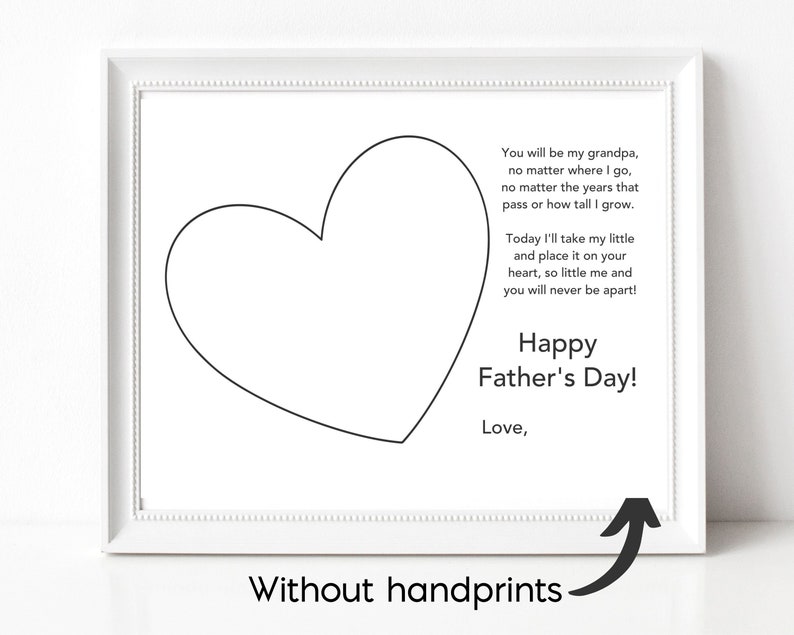 Grandpa Fathers Day Handprint Printable Poem, Grandpa Gift From ...