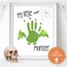 Monster Halloween Handprint Craft, DIY Craft for Kids Art, Halloween ...