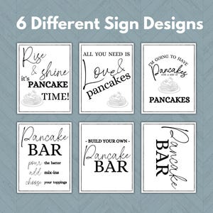 Pancake Bar Kit, Pancake Bar Sign for Christmas, Wedding, Birthday ...