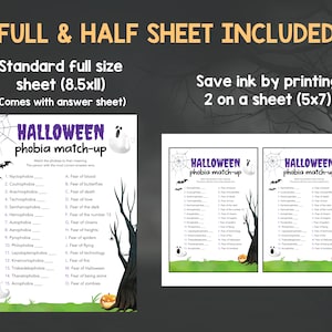 Phobia Trivia Game Halloween Printable Halloween Party Games - Etsy