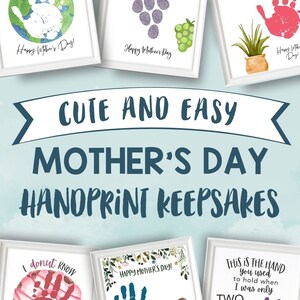 Mothers Day Handprint Printable, Mothers Day Handprint Art, DIY Mothers ...