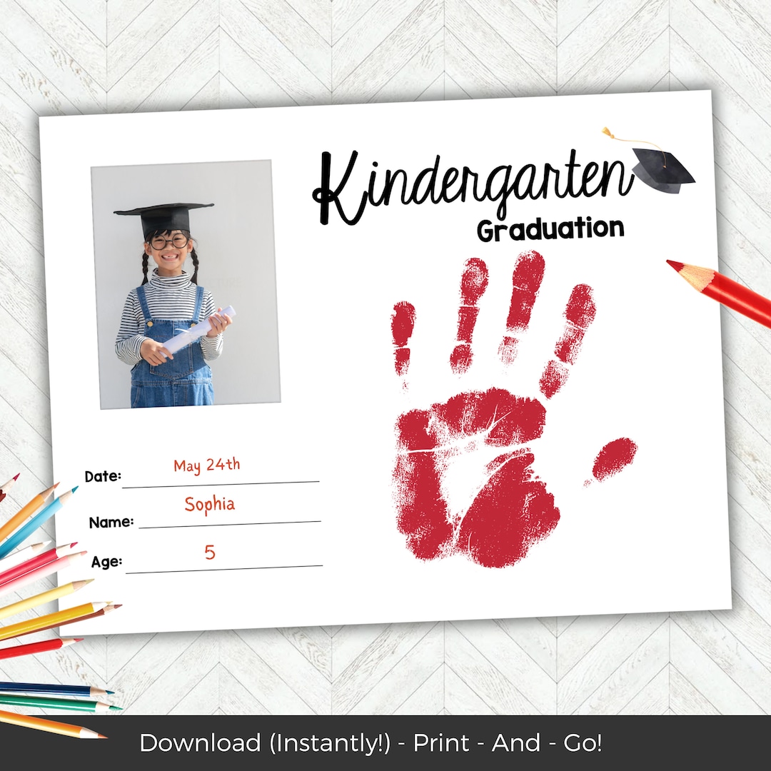 Kindergarten Handprint Craft Goodbye Kindergarten, Last Day ...