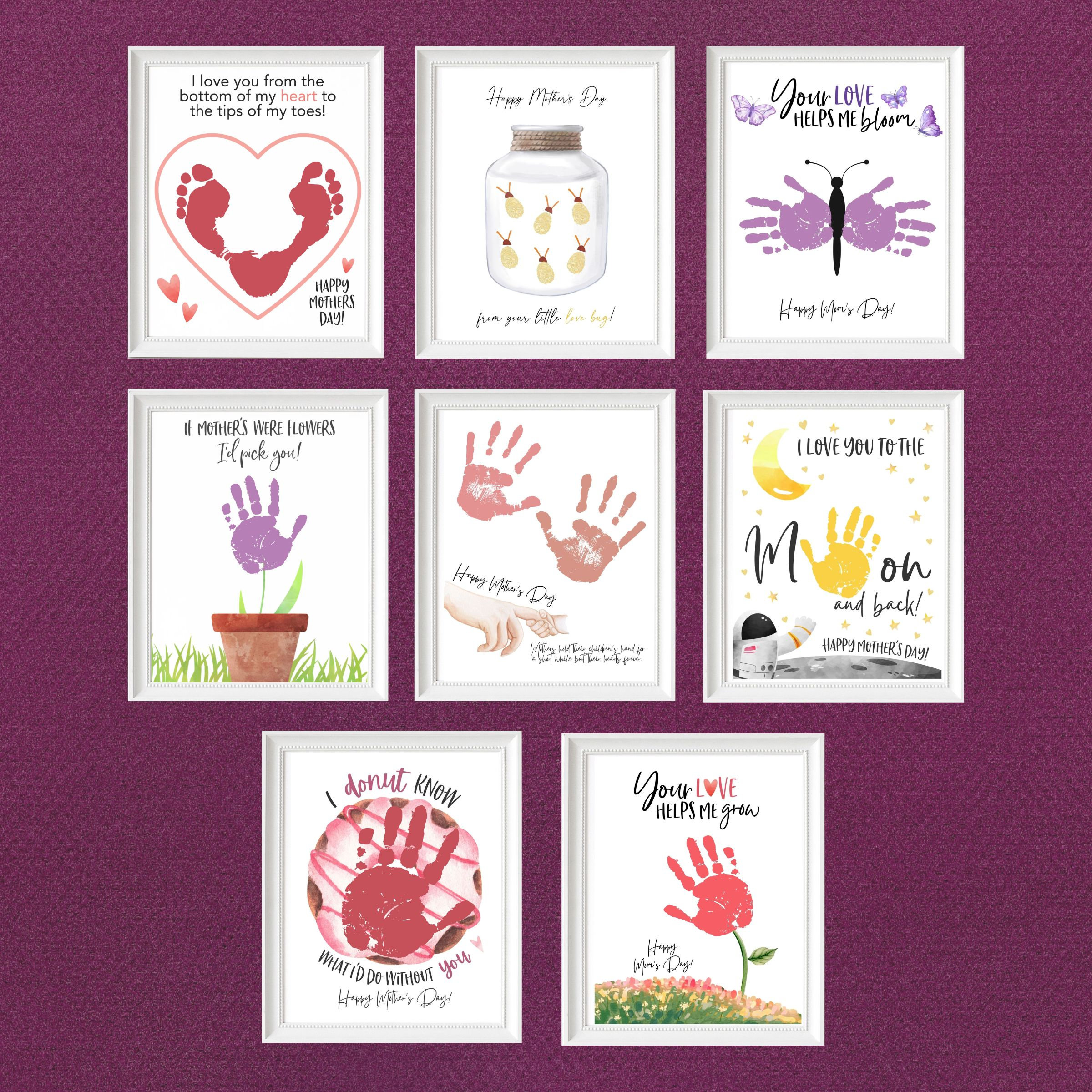 Mothers Day Handprint Art Bundle for Grandma, Grand Mothers Day ...