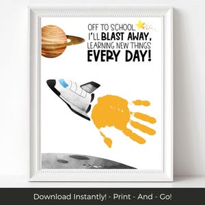 First Day of School Handprint Craft, Back to School First Week ...