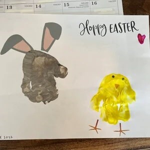 Easter Bunny Easter Craft, Easter Handprint Kids Craft, Baby's First ...