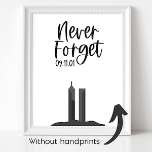 9/11 Handprint Craft Bundle Printable, Patriot Day Kids Activities ...