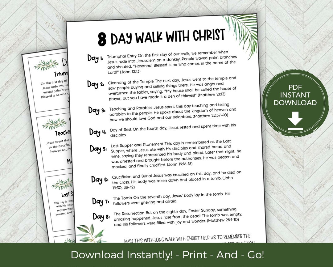 Printable Easter Countdown Christian Easter Activity Easter - Etsy