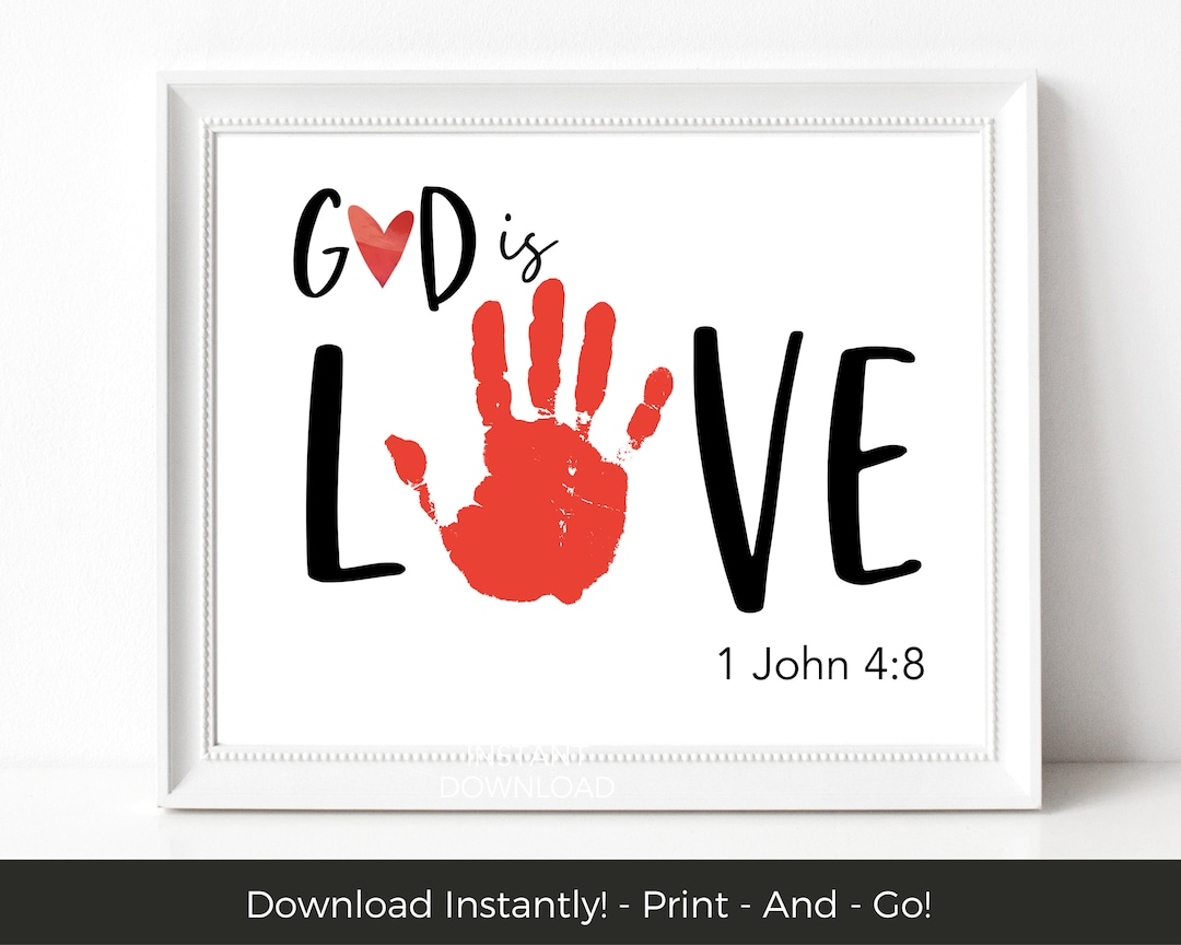 Kids Bible Study Craft, Handprint Art Bible Printables, Children Bible ...