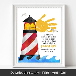 Fathers Day Printable Craft for Kids & Toddlers, Fathers Day Handprint ...