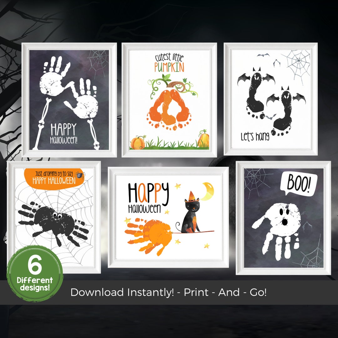 Halloween Handprint Craft, DIY Craft for Kids Art, Halloween Handprint ...