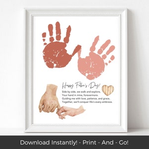 Fathers Day Handprint Printable, Poem for Fathers Day Gift From Kids ...