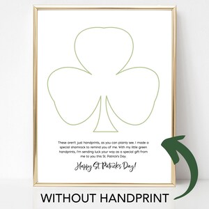 Printable St Patricks Day Craft, Shamrock Handprint Crafts, Holiday ...