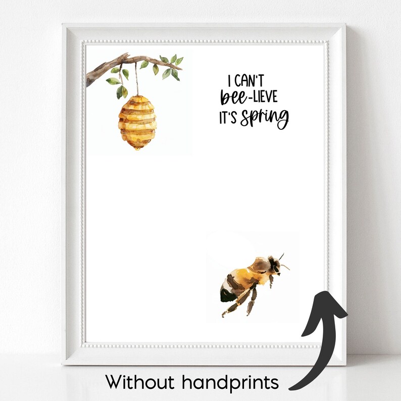 Spring Bee Handprint Activity, Preschool or Toddler Handprint Art ...