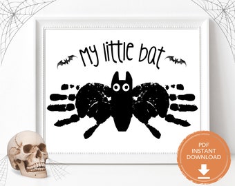 Bat Footprint Art - Etsy