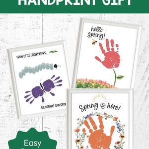 Hello Spring Flower Handprint Activity, Preschool or Toddler Handprint ...