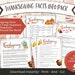 Trivia Printable Thanksgiving Bundle for Kids Adults - Etsy