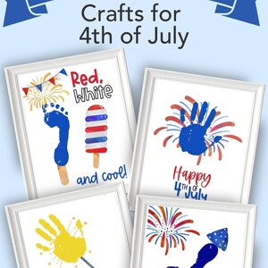 Firework Craft 4th of July Footprint Art, Fourth of July Footprint ...