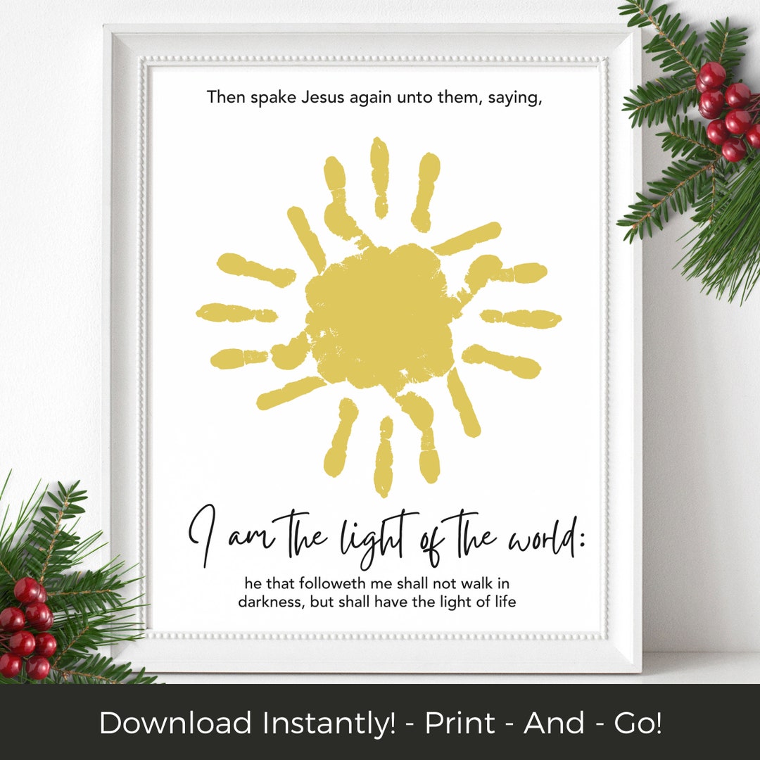 Scripture Handprint Christmas Craft DIY, Baby's First Christmas ...