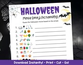 Halloween Movie Emoji Pictionary Halloween Printables Games - Etsy
