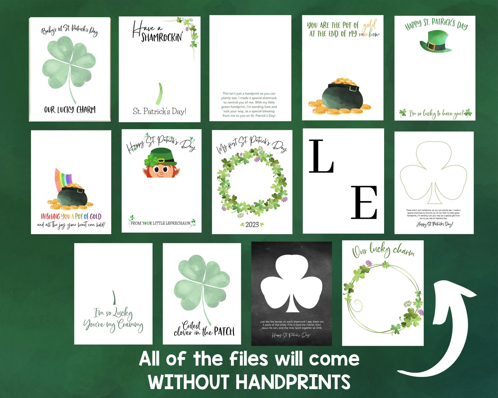 Printable St Patricks Day Handprint Craft Ideas St Patricks - Etsy