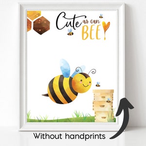Cute as Can BEE Handprint Craft Printable Handprint Art - Etsy