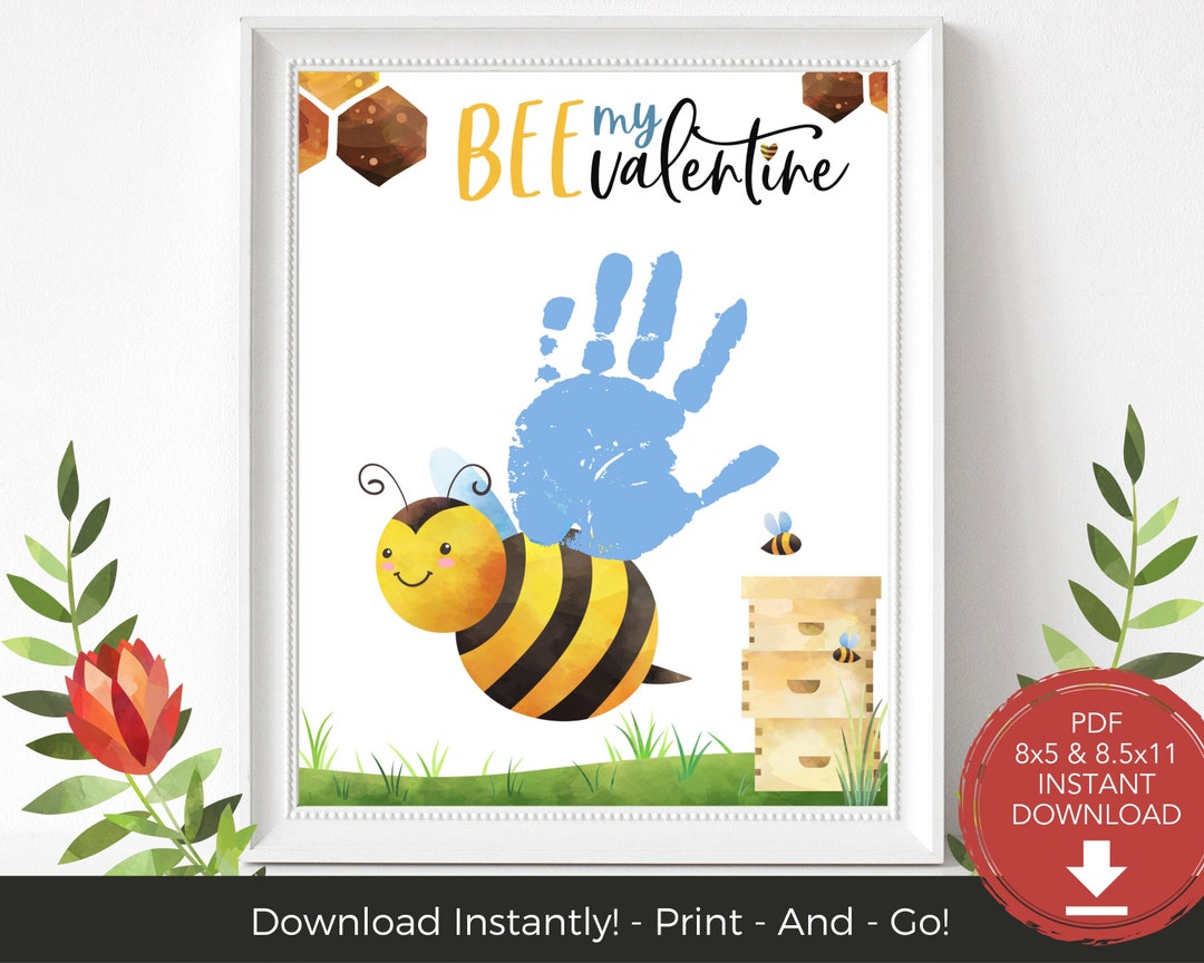 BEE Mine Handprint Craft Printable Handprint Art Printable - Etsy