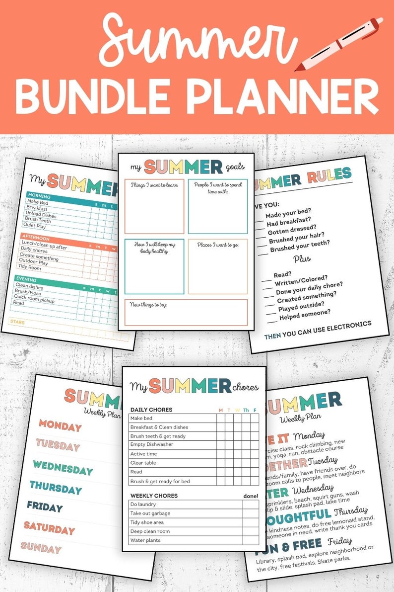 Summer Rules Printable, Summer Rules List for Kids, PDF Instant ...
