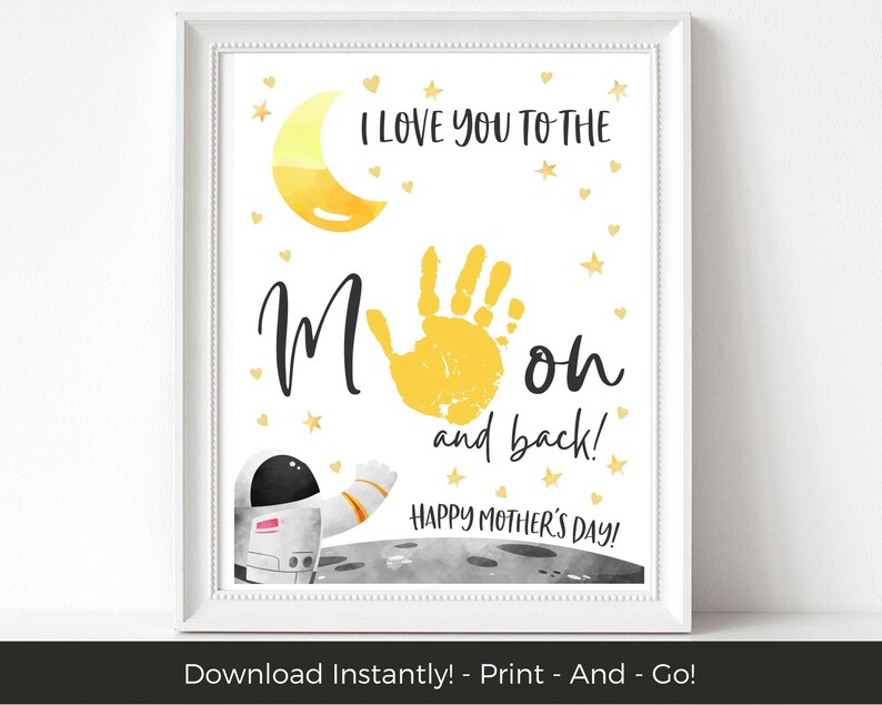 Mothers Day Handprint for Mom, Printable Handprint Craft, Activities ...