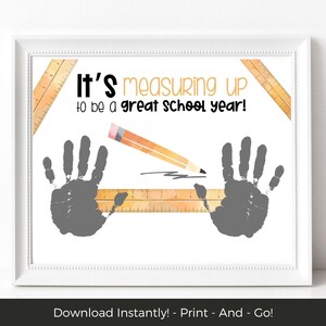 Back to School Handprint Craft for Kids, Handprint Art School Activity ...