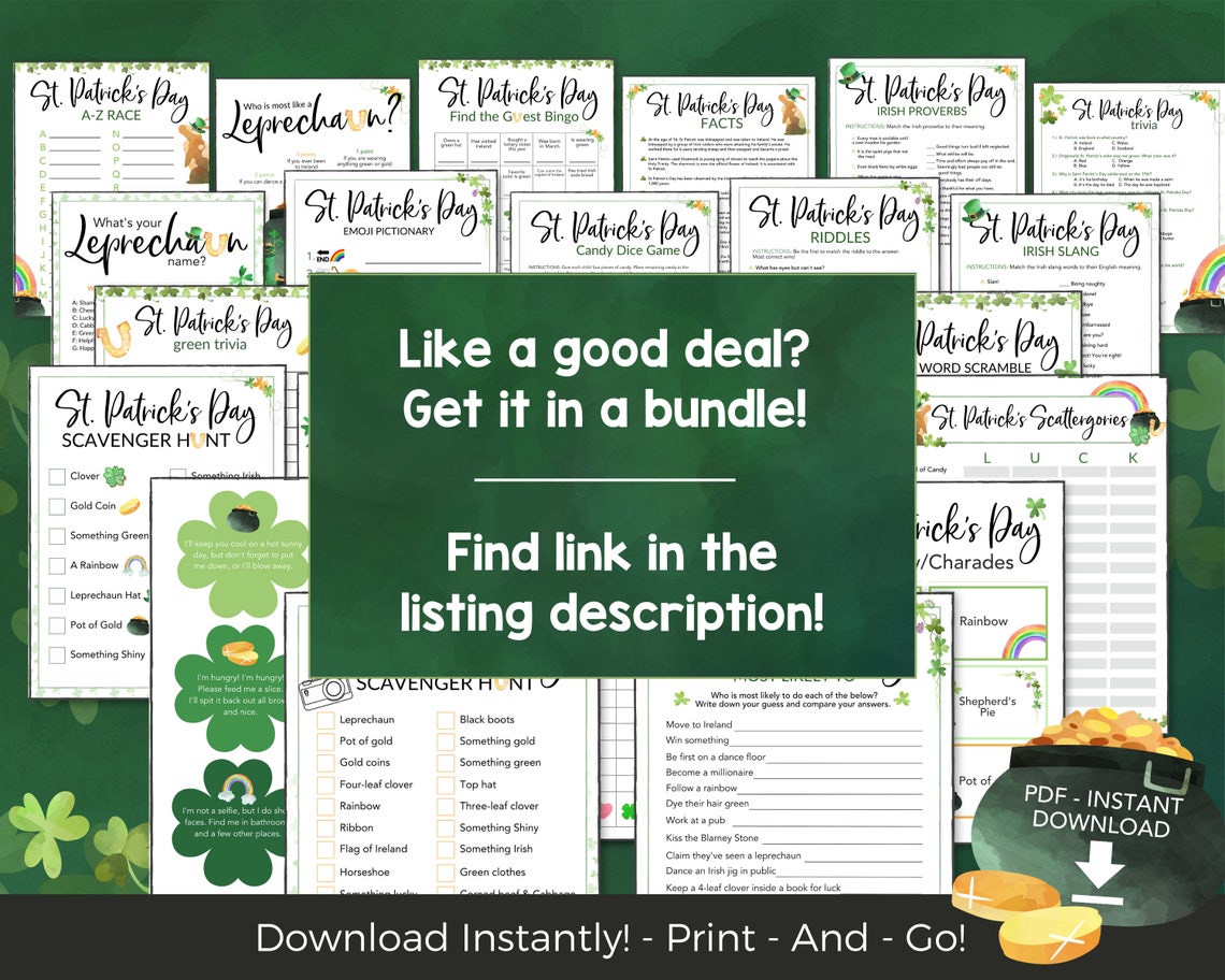 St Patricks Day Trivia St Patricks Day Game for Kids Class - Etsy