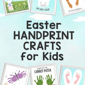 Happy Easter Handprint Art Template, Handprint Crafts for Kids, Easter ...
