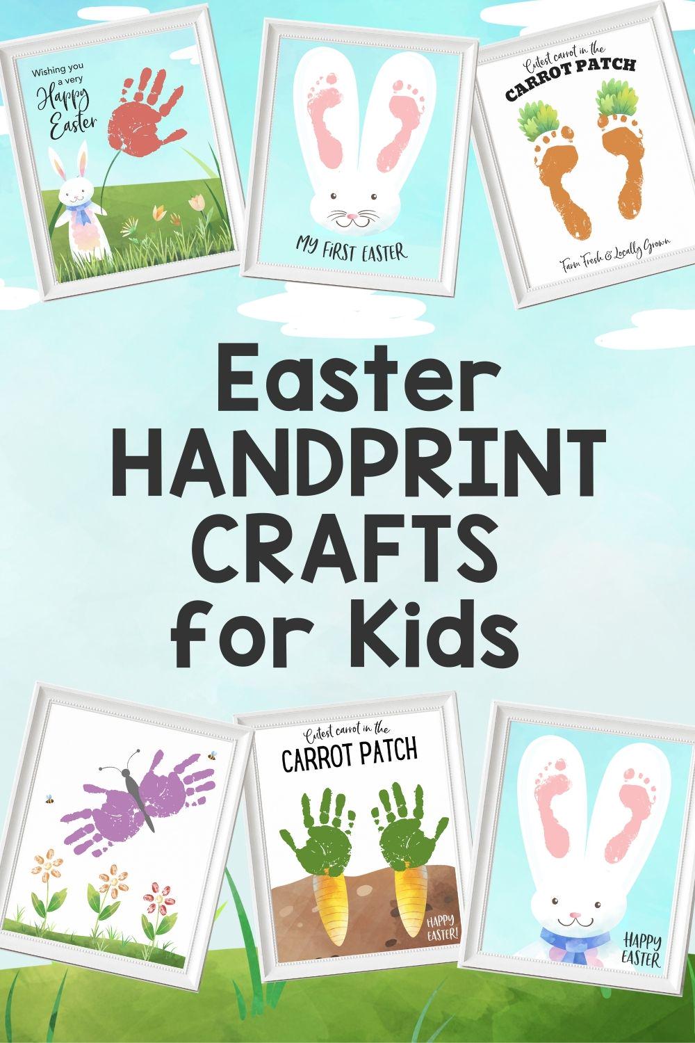 Happy Easter Handprint Art Template, Handprint Crafts for Kids, Easter ...