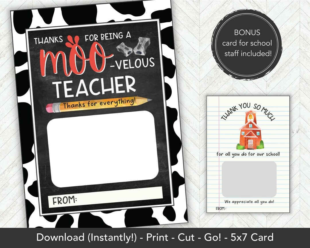 Teacher Gift Card Holder End of Year Teacher Gifts Idea High - Etsy