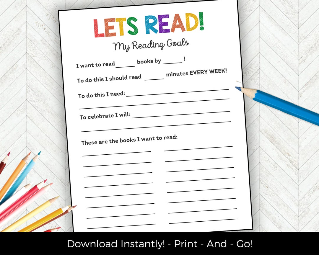 Kids Reading Log, Book Tracker for Children, Reading Planner Printable ...