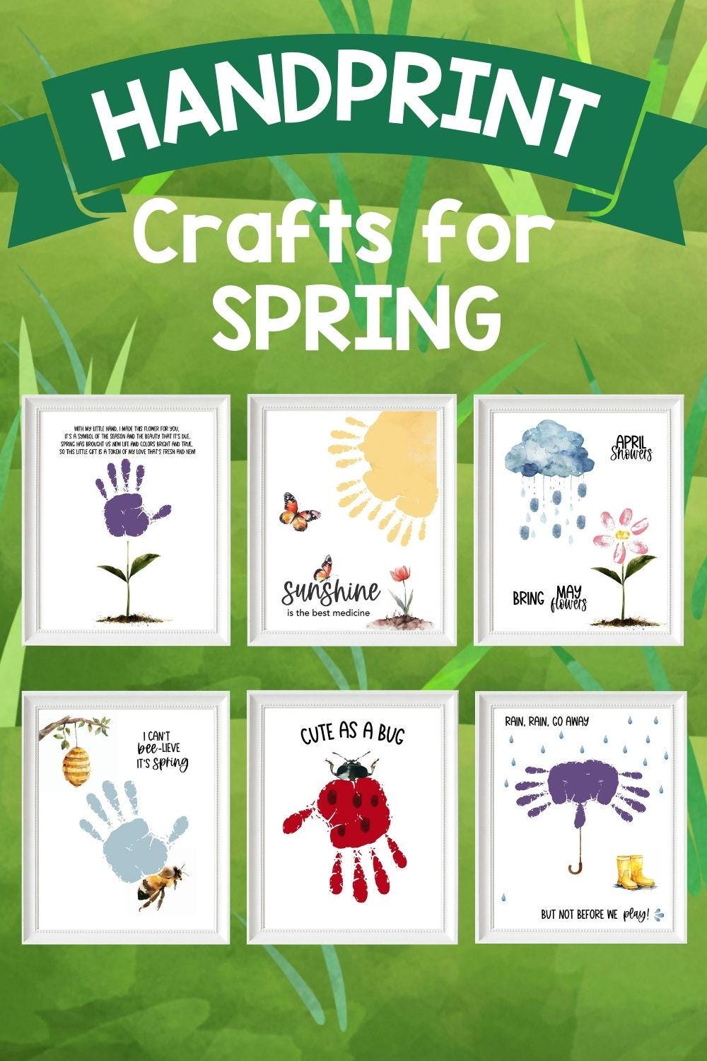 Spring Bee Handprint Activity, Preschool or Toddler Handprint Art ...