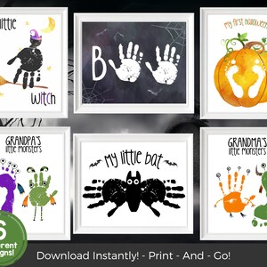 Halloween Handprint Craft DIY Craft for Kids Art Halloween - Etsy
